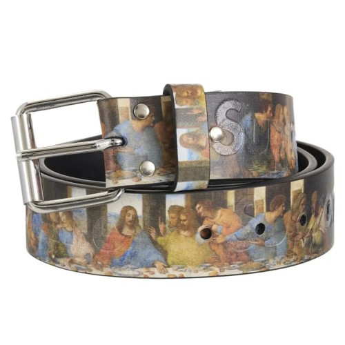 Supreme Last Supper Leather Belt Multicolor