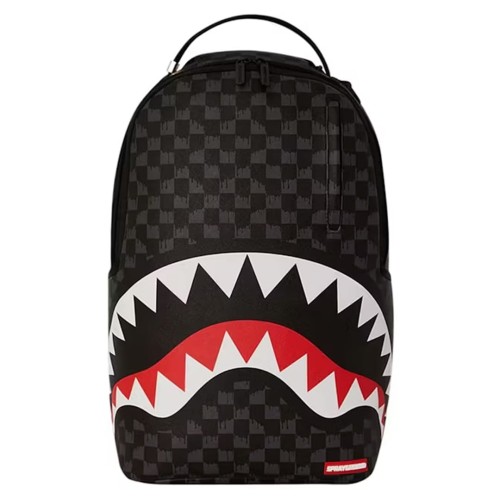 Sprayground Drip Check Shark Backpack Black